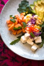 Tofu Ceviche mit Papaya, Mais und Avocado - Dinner um Acht