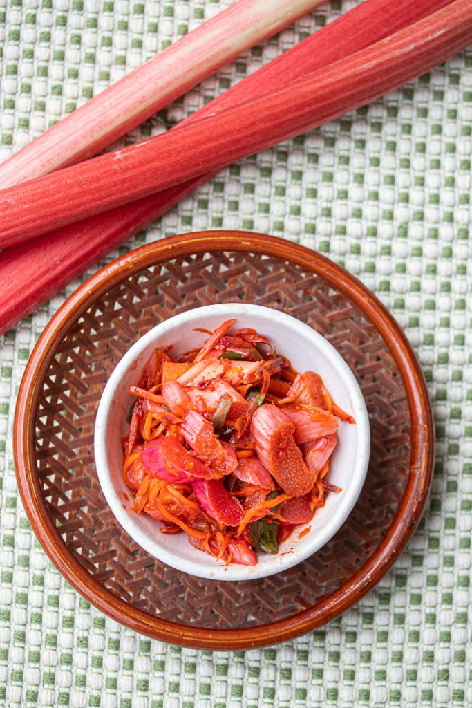 Rhabarber Kimchi mit Blutorange - Dinner um Acht